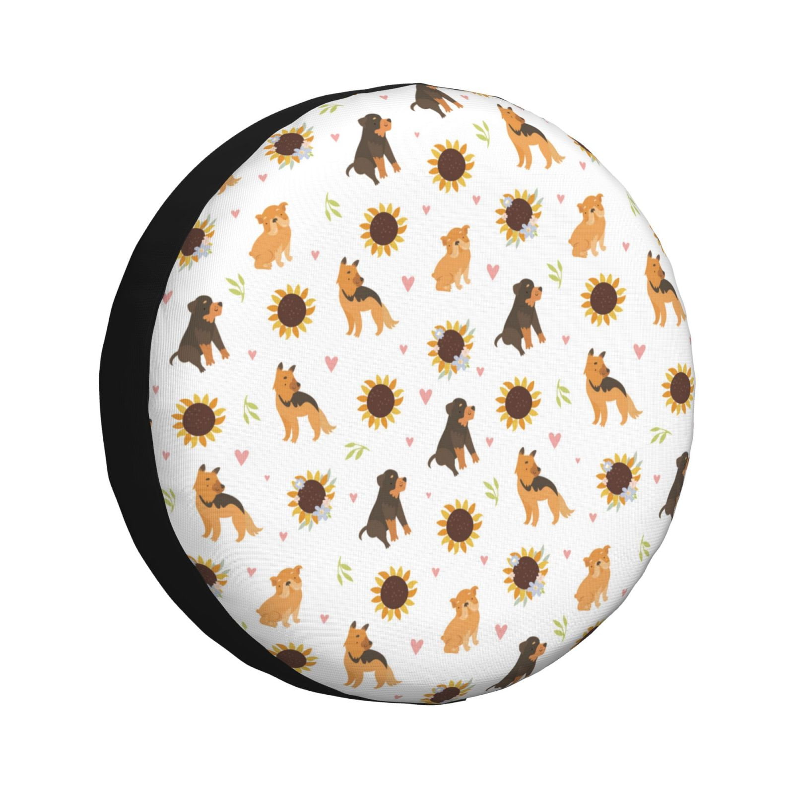 Rv Spare Tire Cover 15 inch - sunflower Dog heart Tire Covers for ...