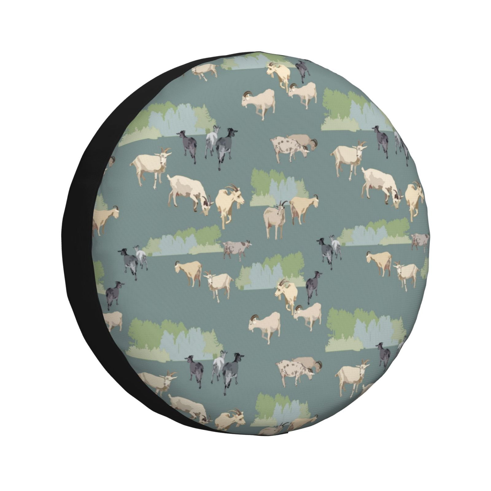 Rv Spare Tire Cover 16 In - Painted Cute Goat Green Adjustable Tire ...