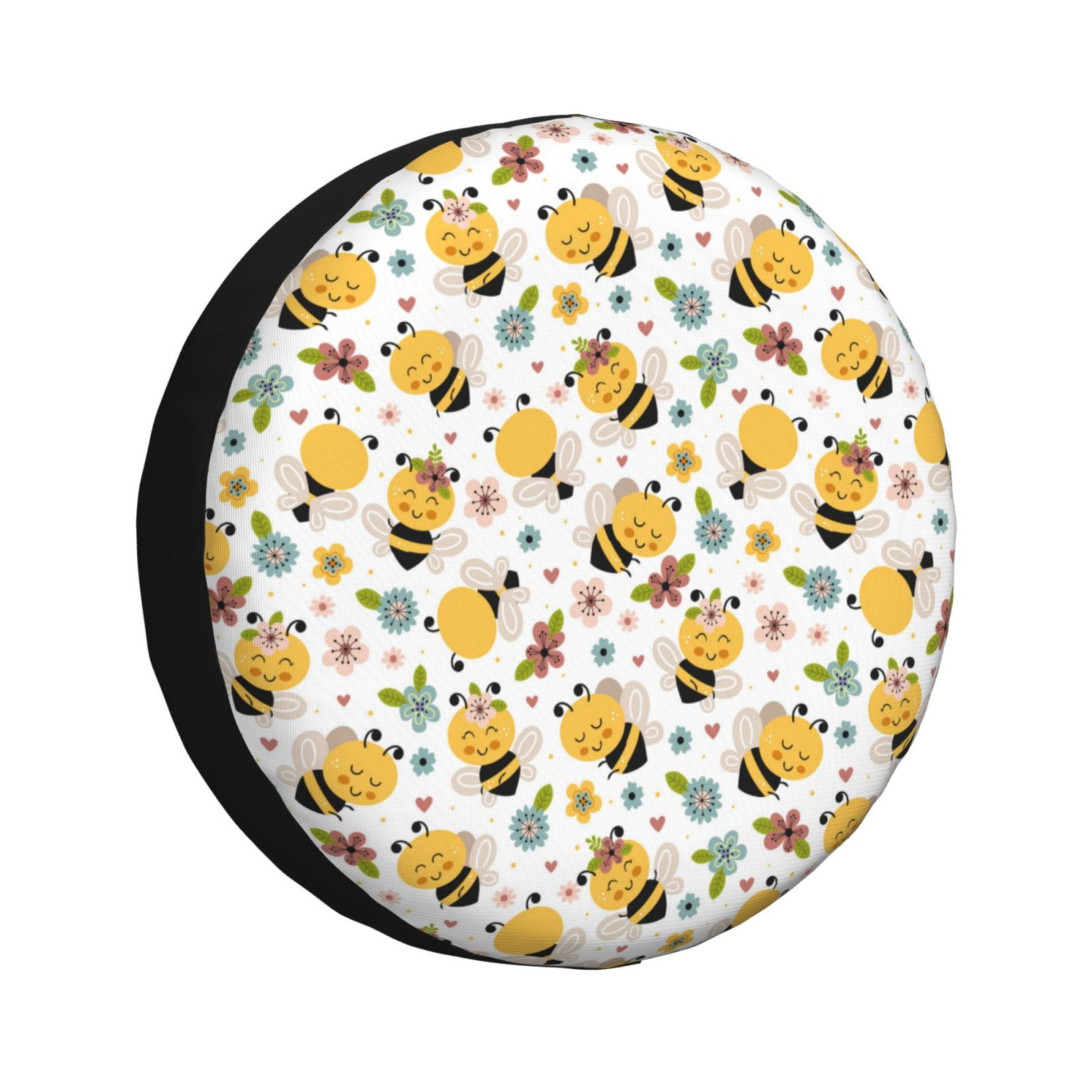 Rv Spare Tire Cover 16 inch - Bee and Flowers Tire Covers for Trailers ...