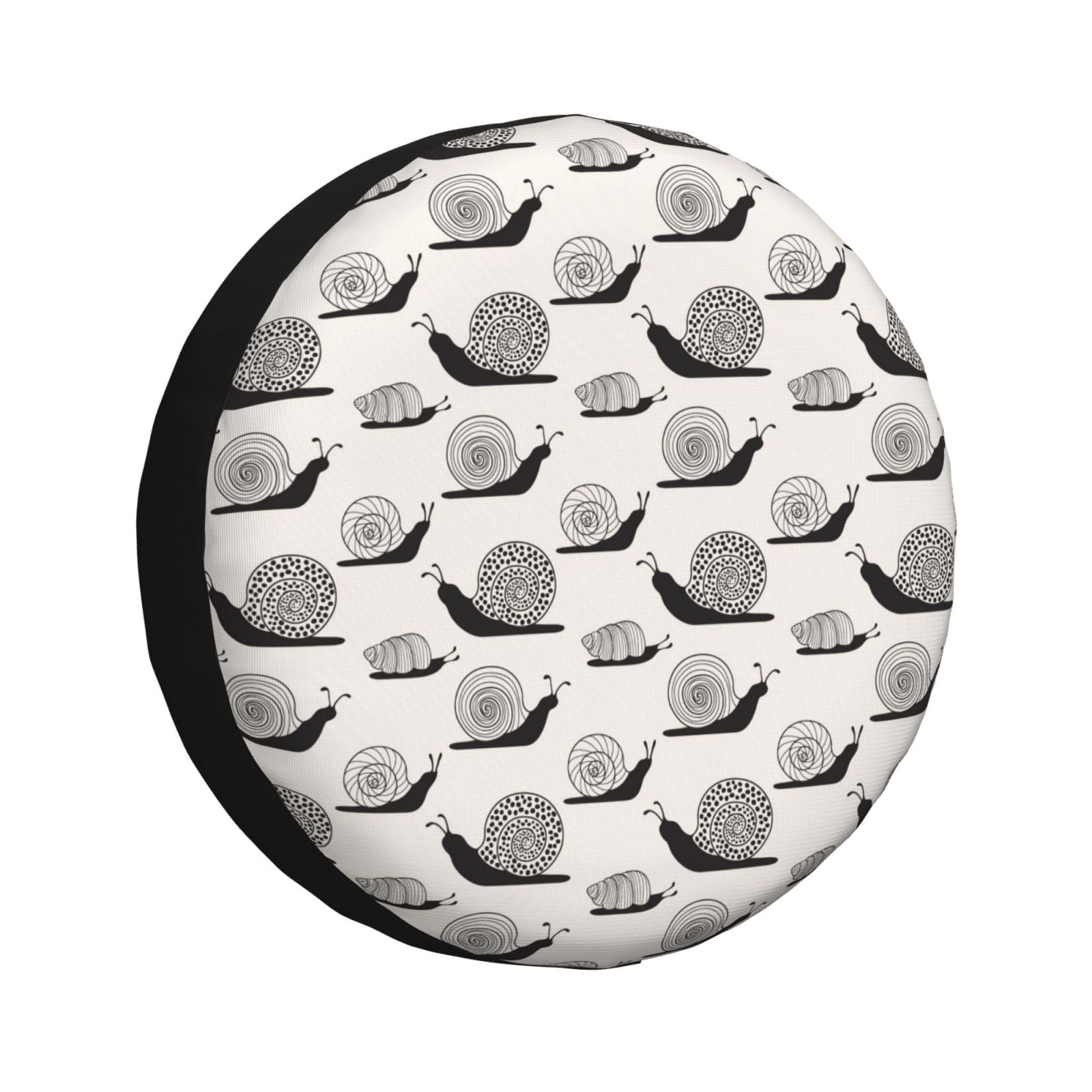 Rv Spare Tire Cover 16 inch - Black White Snail Print Tire Covers for ...