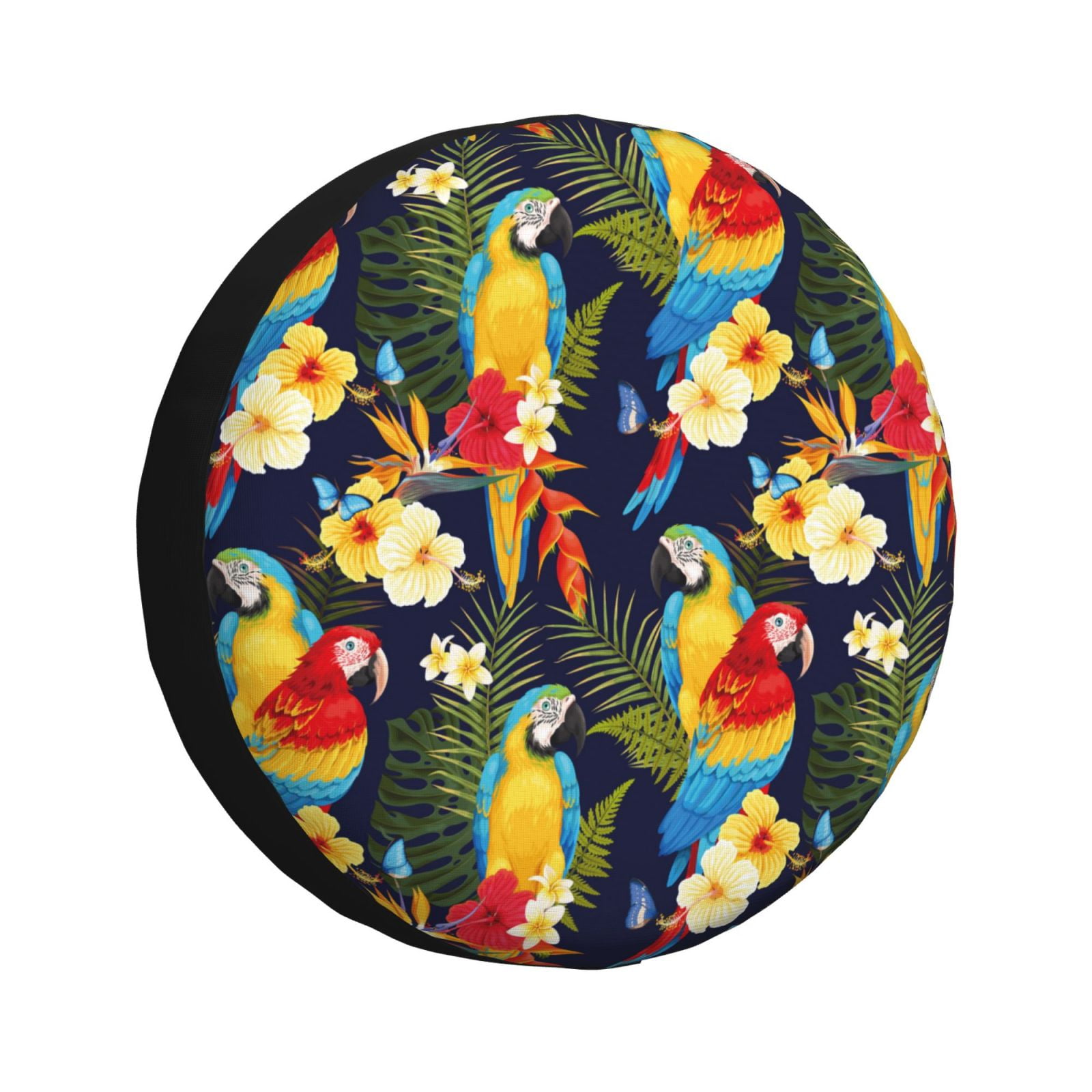 Rv Spare Tire Cover 16 inch - Colorful Macaw Parrot Plant Tire Covers ...
