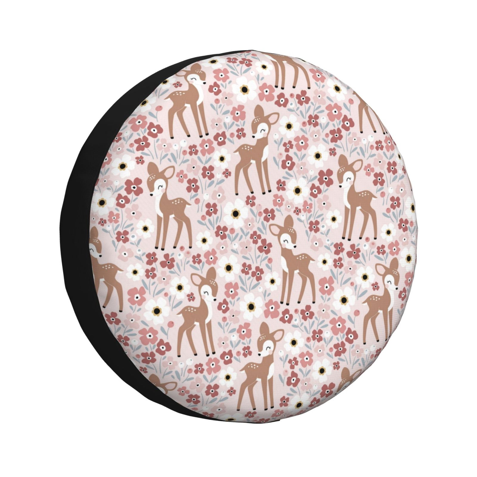 Rv Spare Tire Cover 16 inch - Cute Deer Daisy Flower Pink Tire Covers ...