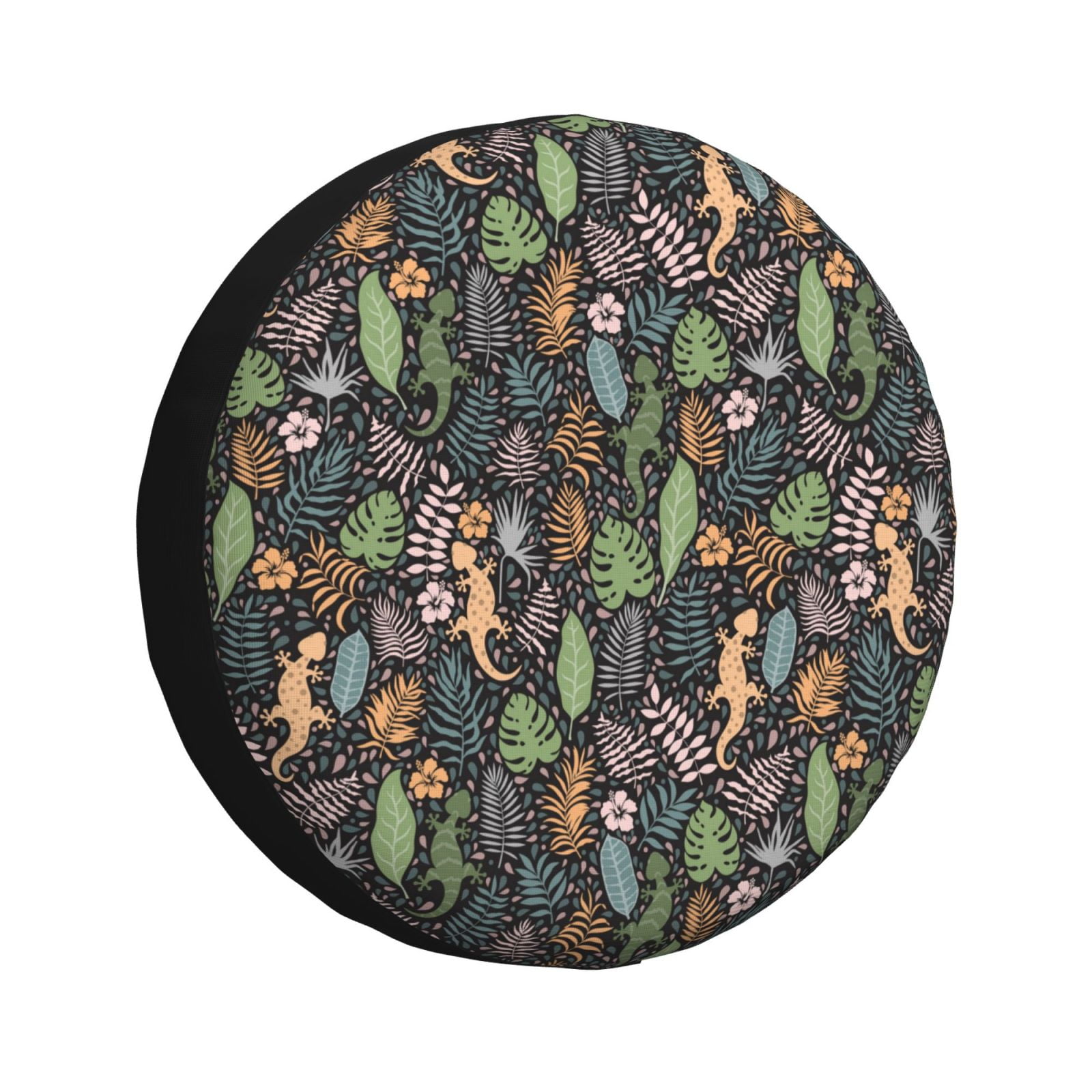 Rv Spare Tire Cover 16 inch - Cute Lizard Gecko Tropical Plant Tire ...