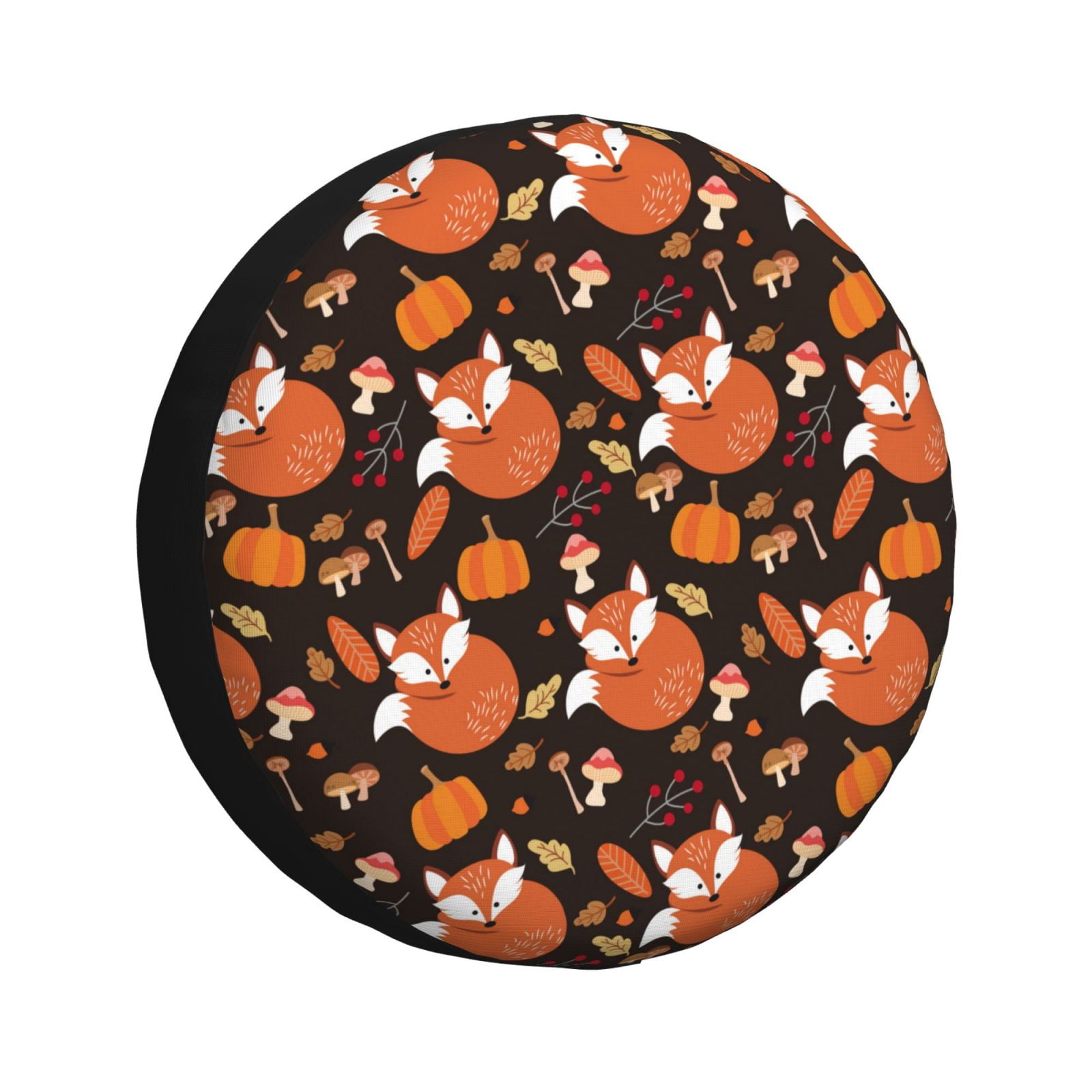 Rv Spare Tire Cover 16 inch - Fall Leaf Mushroom Fox Tire Covers for ...