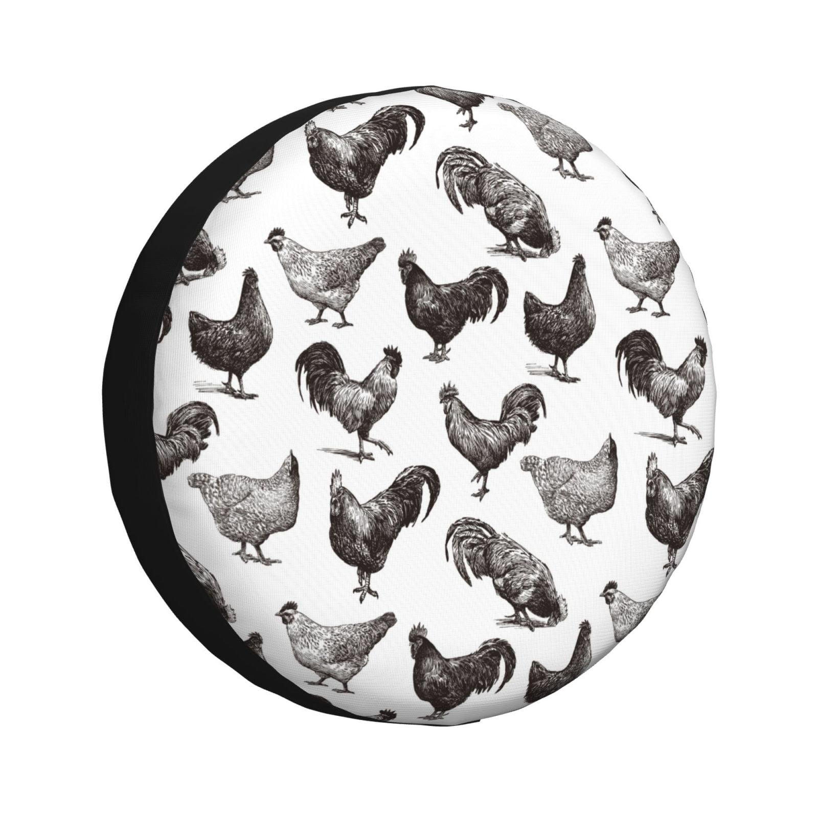 Rv Spare Tire Cover 16 inch - Sketch Chicken Black White Tire Covers ...