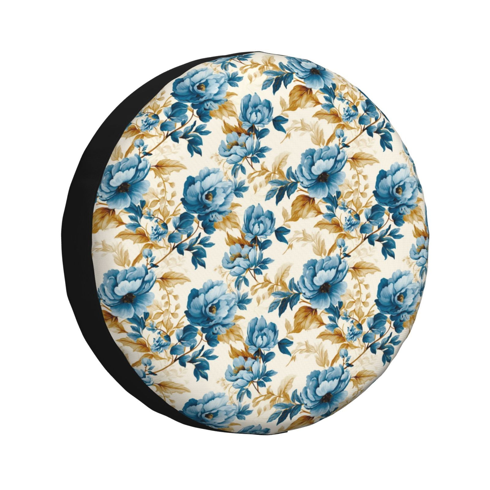 Rv Spare Tire Cover 16 inch - Vintage Blue Flowers Tire Covers for ...