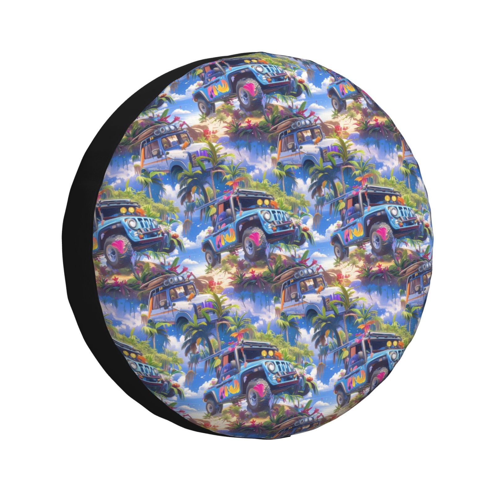 Rv Spare Tire Cover 16 inch - coconut tree SUV Tire Covers for Trailers ...