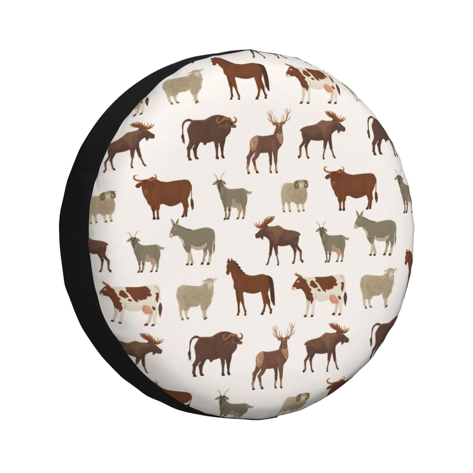 Rv Spare Tire Cover 16 inch - goat moose buffalo deer print Tire Covers ...