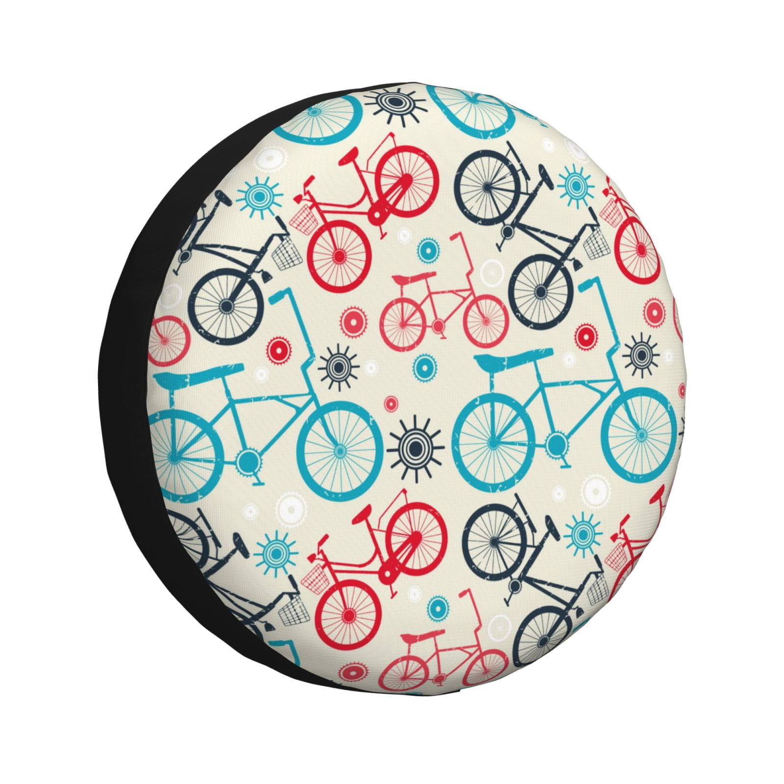Rv Spare Tire Cover 17 inch - Bike Pattern red blue Tire Covers for ...