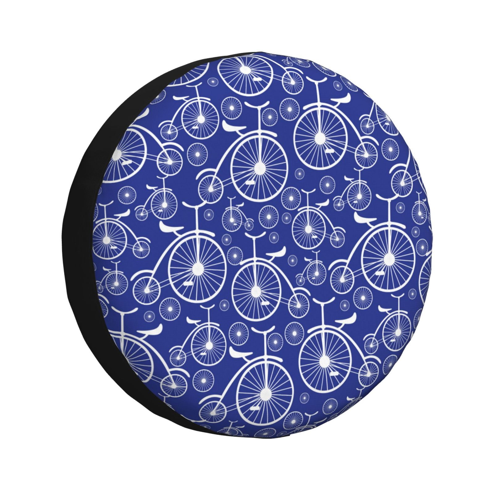 Rv Spare Tire Cover 17 inch - Bikes Pattern blue Tire Covers for ...