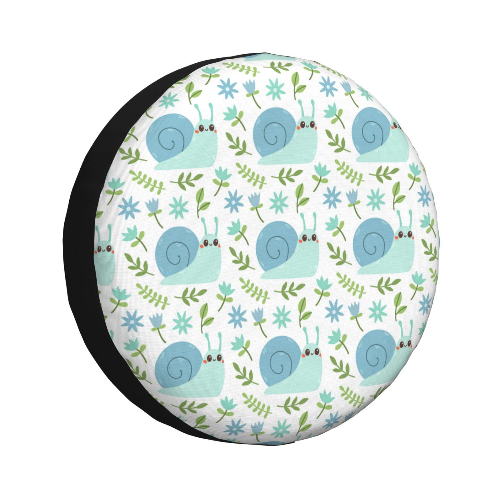 Rv Spare Tire Cover 17 inch - Blue Green Snail Leaves Tire Covers for ...