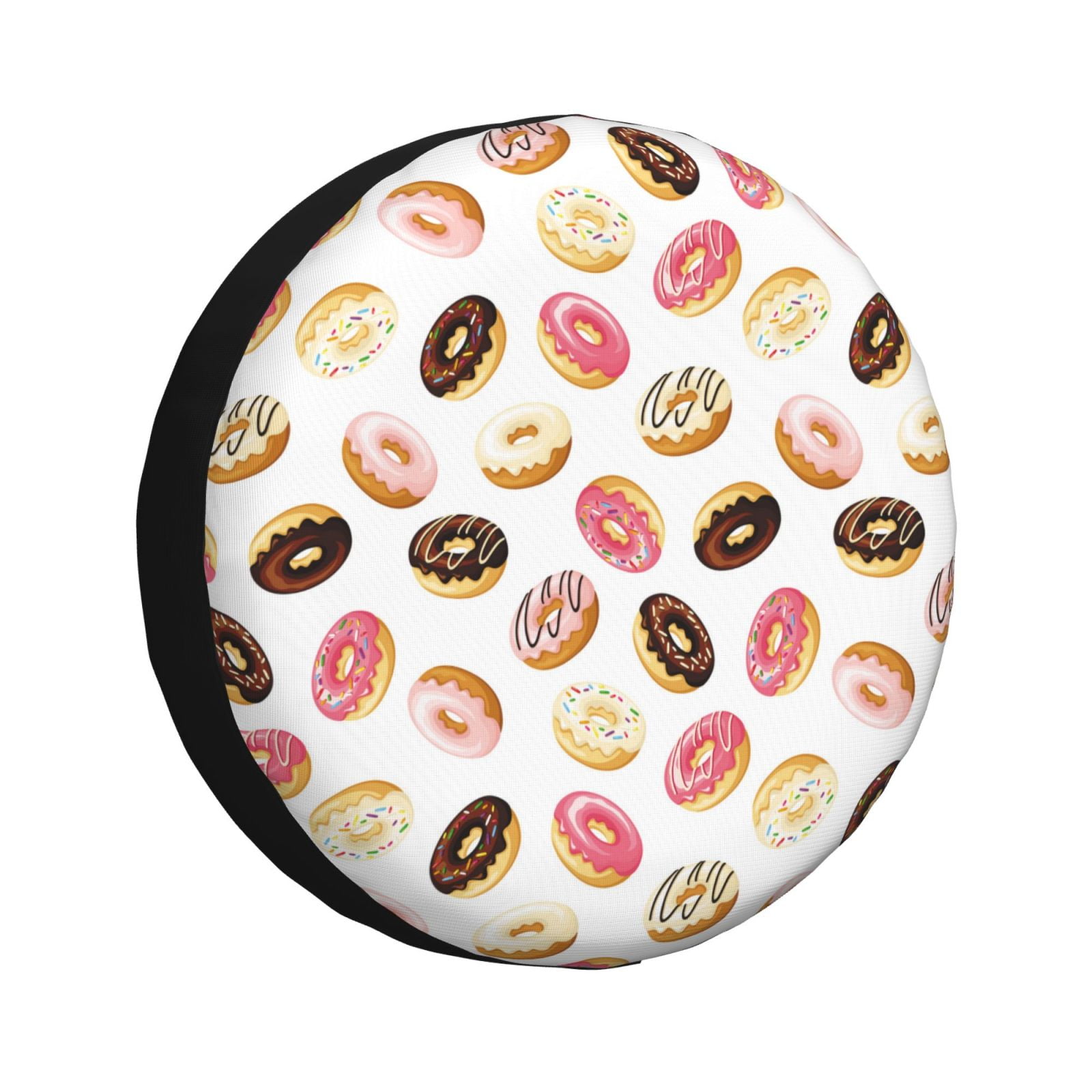 Rv Spare Tire Cover 17 inch - Donut Print White Tire Covers for ...