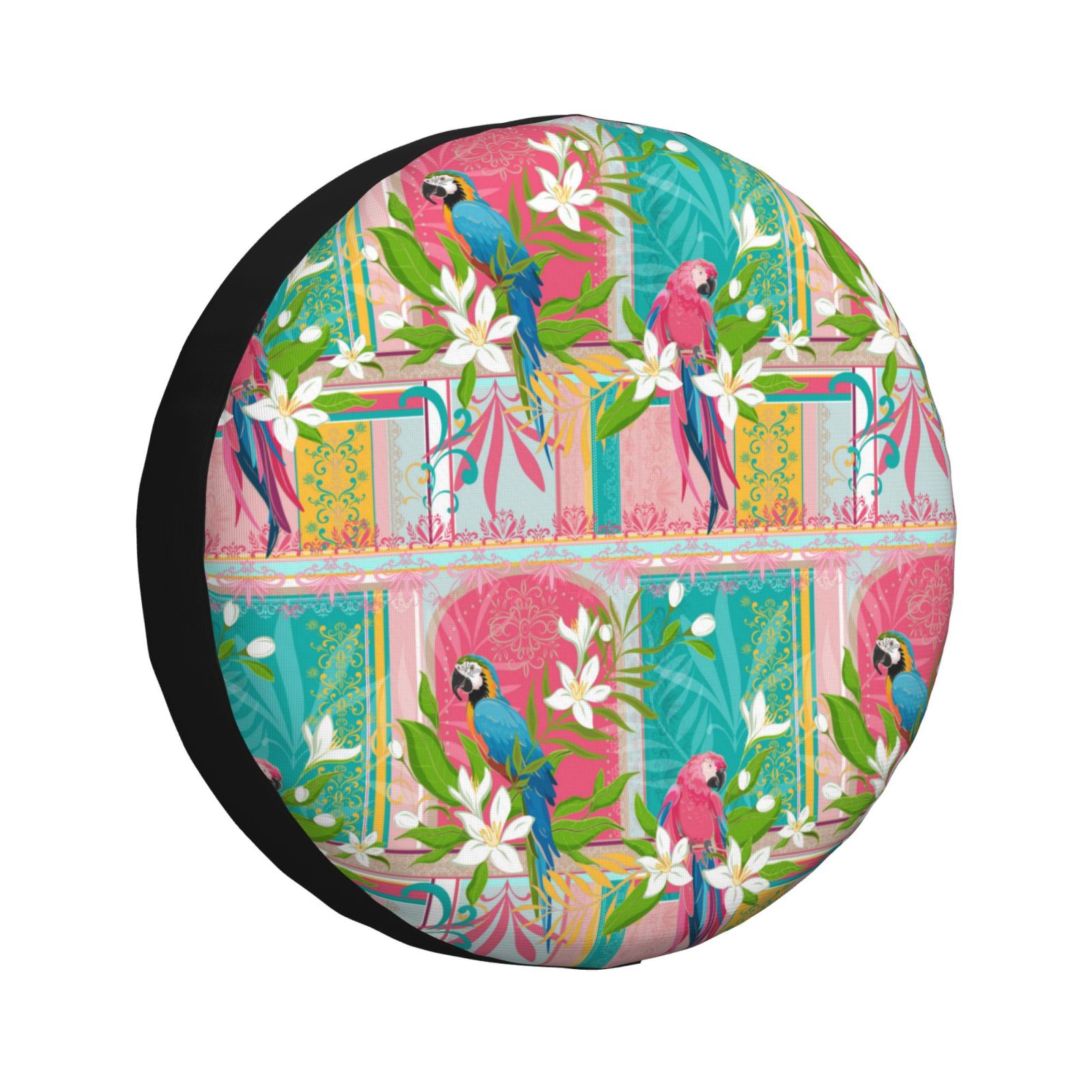 Rv Spare Tire Cover 17 inch - Exotic Colorful Parrot Flower Tire Covers ...