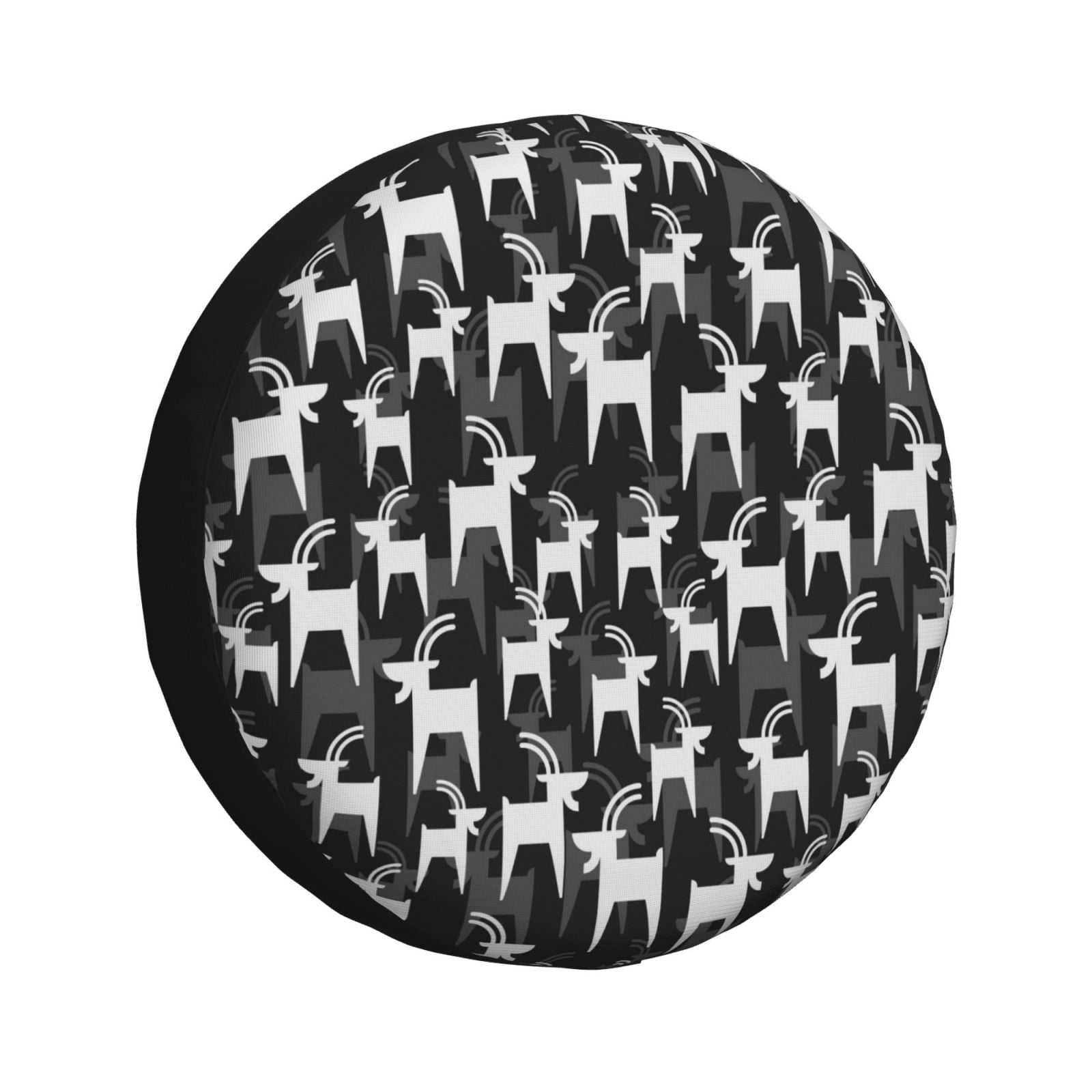 Rv Spare Tire Cover 17 inch - Mountain goat cool black Tire Covers for ...
