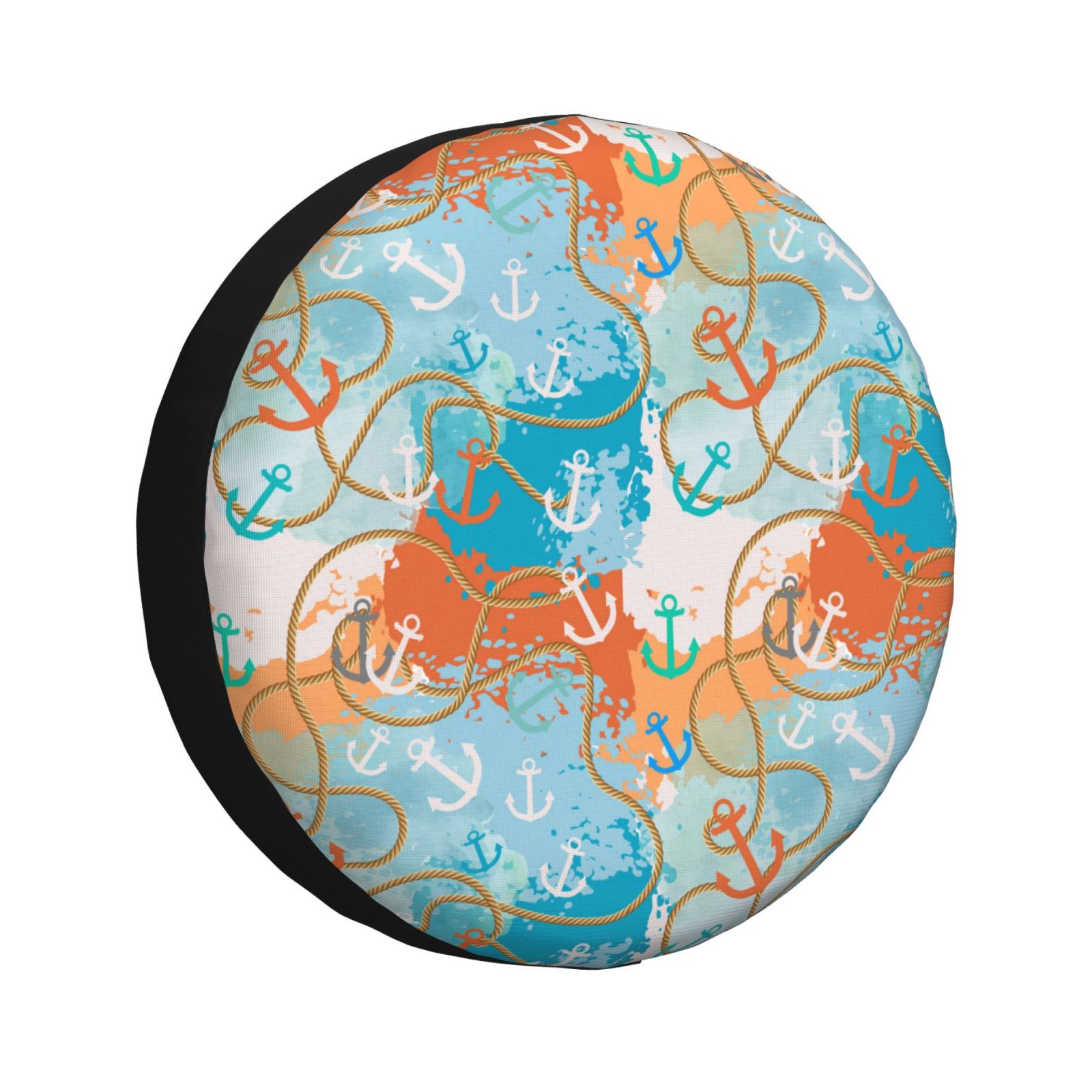 Rv Spare Tire Cover 17 inch - anchors Wavy lines ropes cool Tire Covers ...