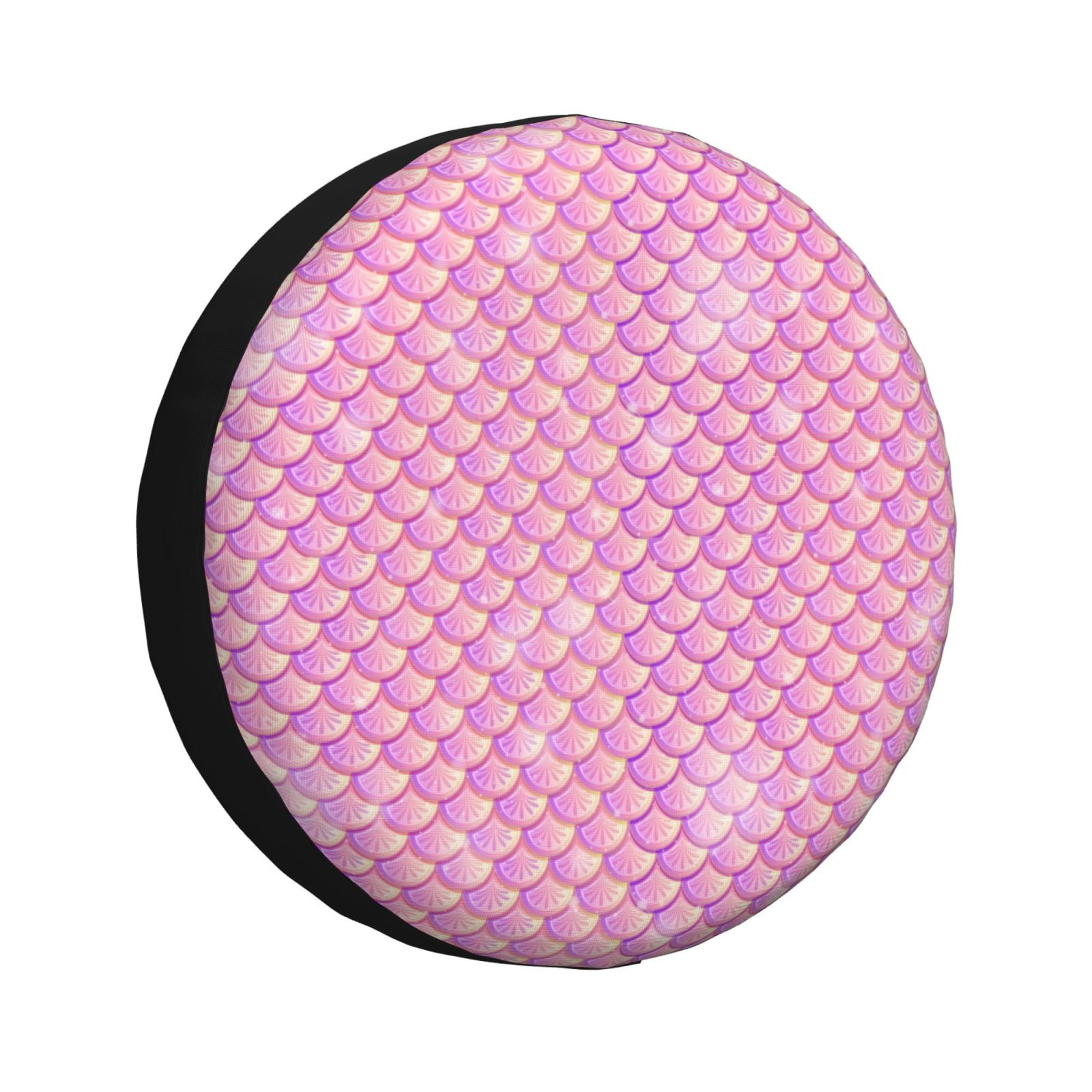 Rv Spare Tire Cover 17 inch - cute pink Fish scale Tire Covers for Trailers, Adjustable Camper ...