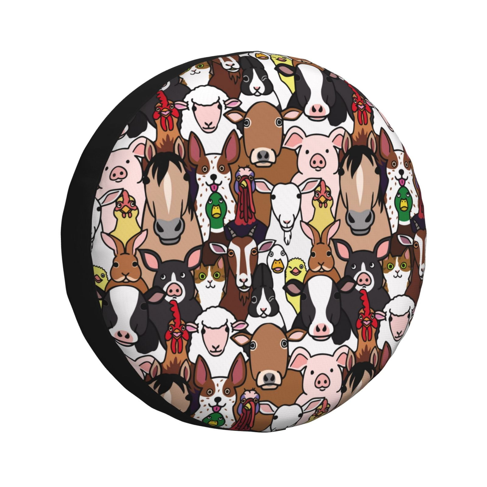 Rv Spare Tire Cover 17 inch - funny farm pig cow cat face Tire Covers ...