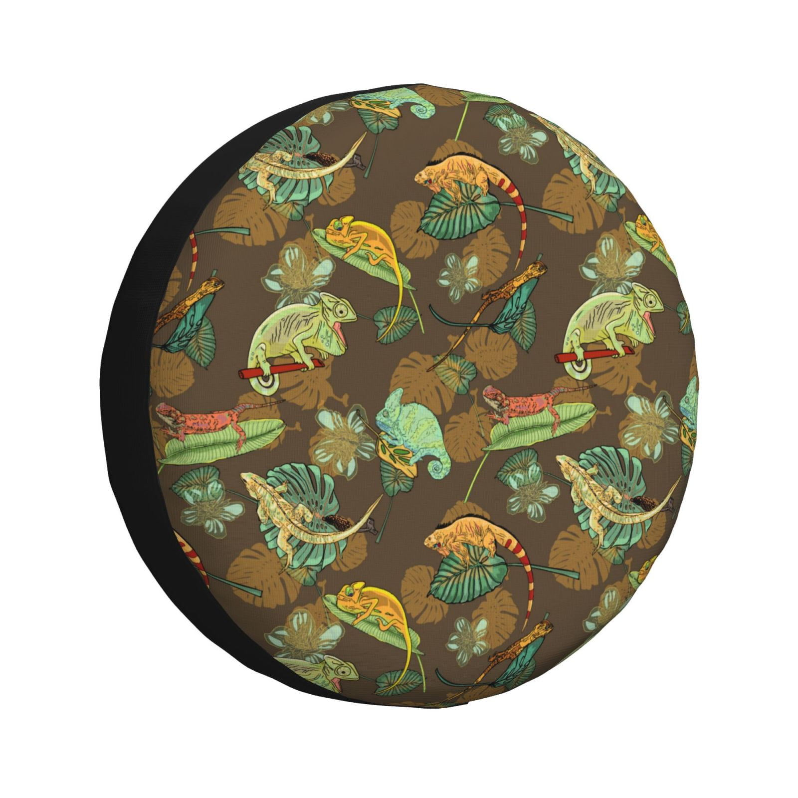 Rv Spare Tire Cover, Artistic Cute Lizard Chameleon Green Adjustable ...
