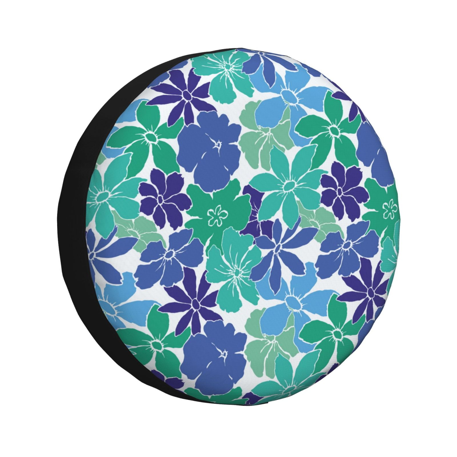 Rv Spare Tire Cover - Blue Abstract floral Tire Covers for Trailers ...
