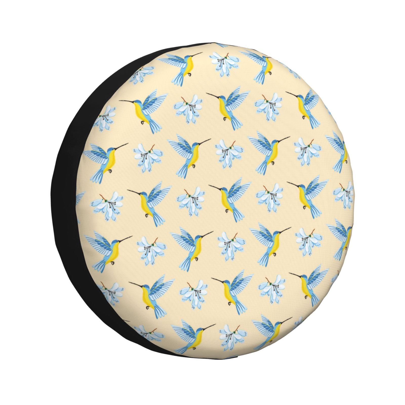 Rv Spare Tire Cover, Blue Hummingbird Flower Adjustable Camper Spare ...