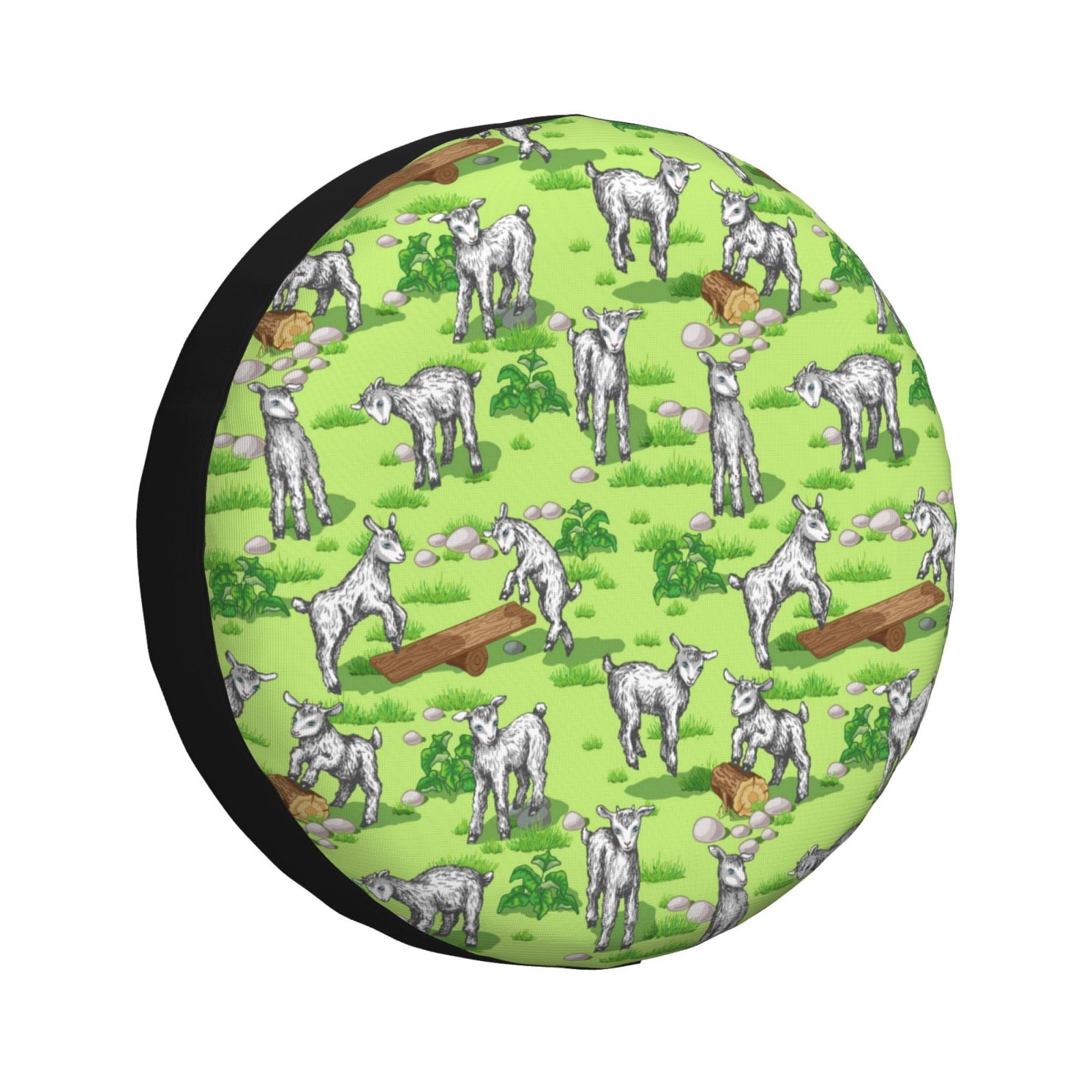 Rv Spare Tire Cover - Cartoon Cute Goat In Meadow Tire Covers for ...