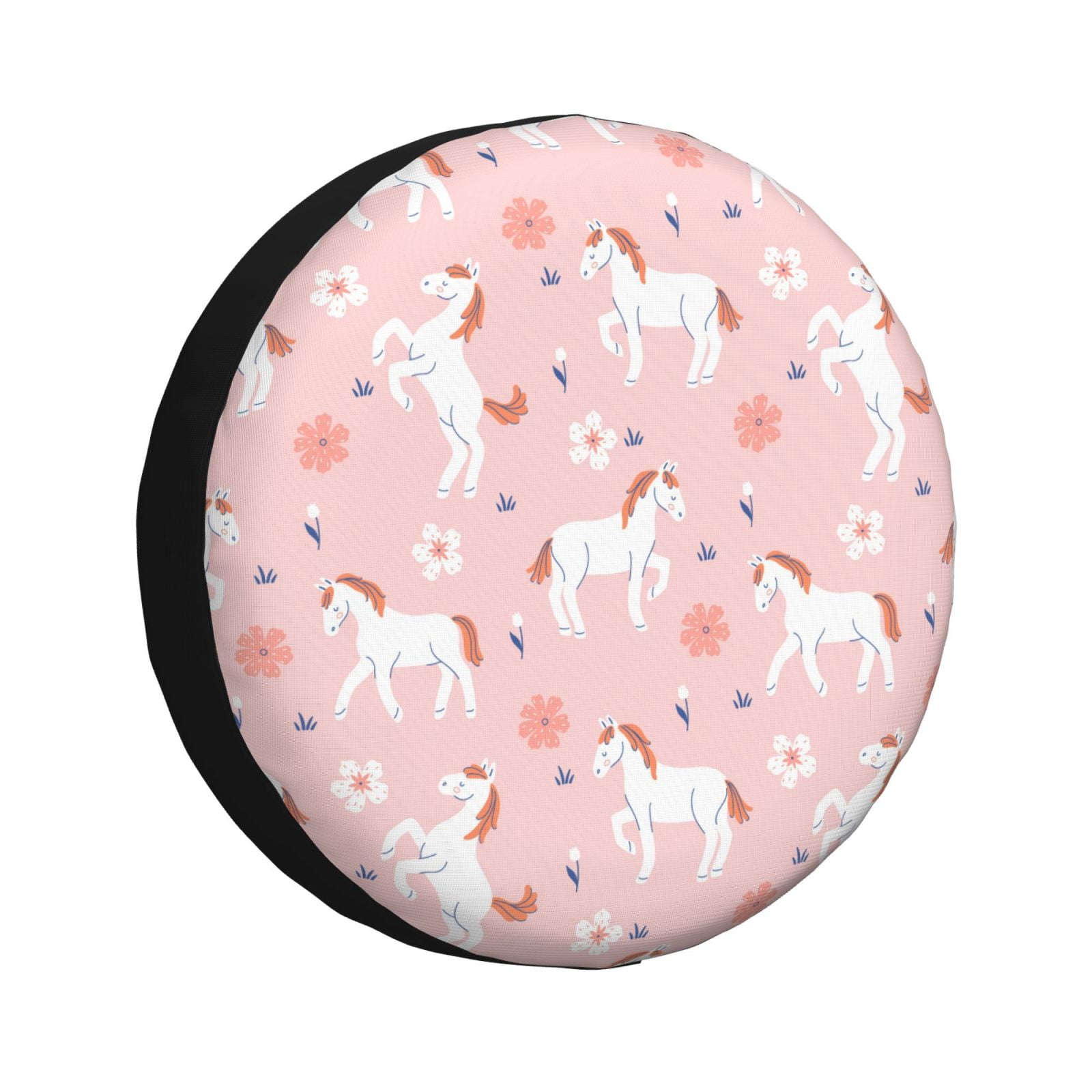 Rv Spare Tire Cover - Cartoon Cute Horse Flower Pink Tire Covers for ...