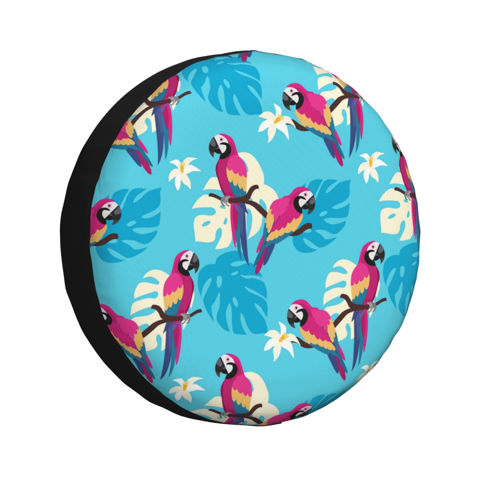 Rv Spare Tire Cover - Cute Colorful Macaw Monstera Tire Covers for ...