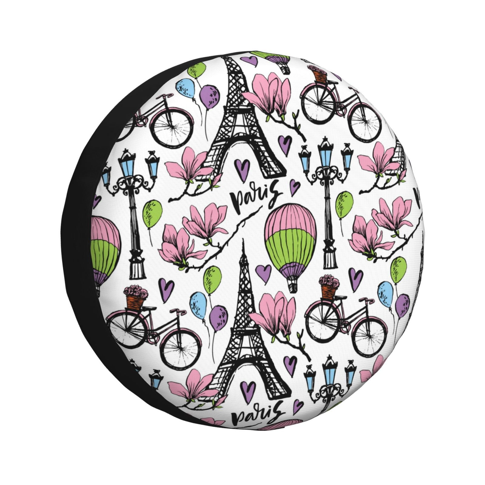 Rv Spare Tire Cover - Eiffel Tower Retro pink Tire Covers for Trailers ...
