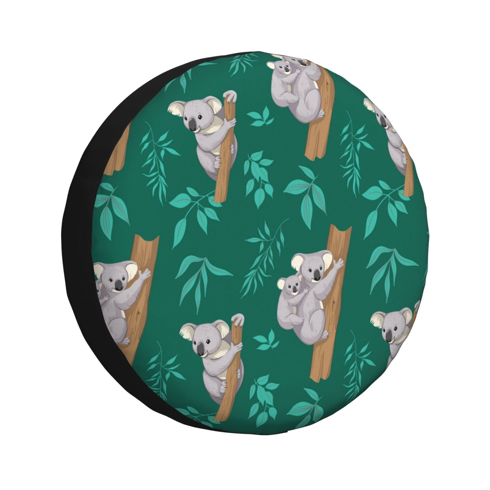 Rv Spare Tire Cover, Green Leaf Gray Koala Print Adjustable Camper ...