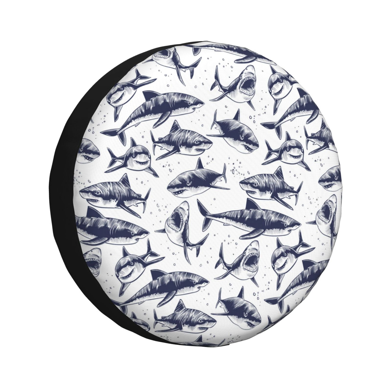 Rv Spare Tire Cover - Hand drawn shark Tire Covers for Trailers ...