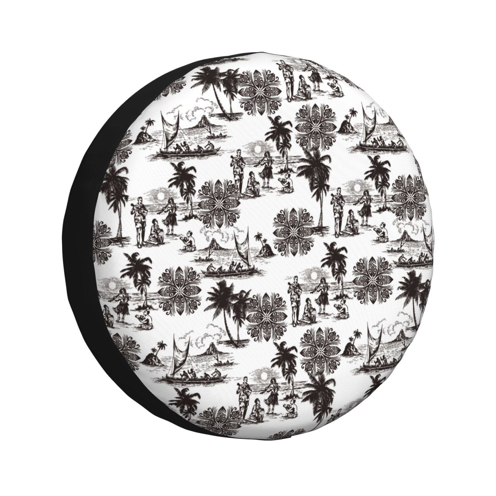 Rv Spare Tire Cover, Hawaiian Style Retro Adjustable Camper Spare Tire ...