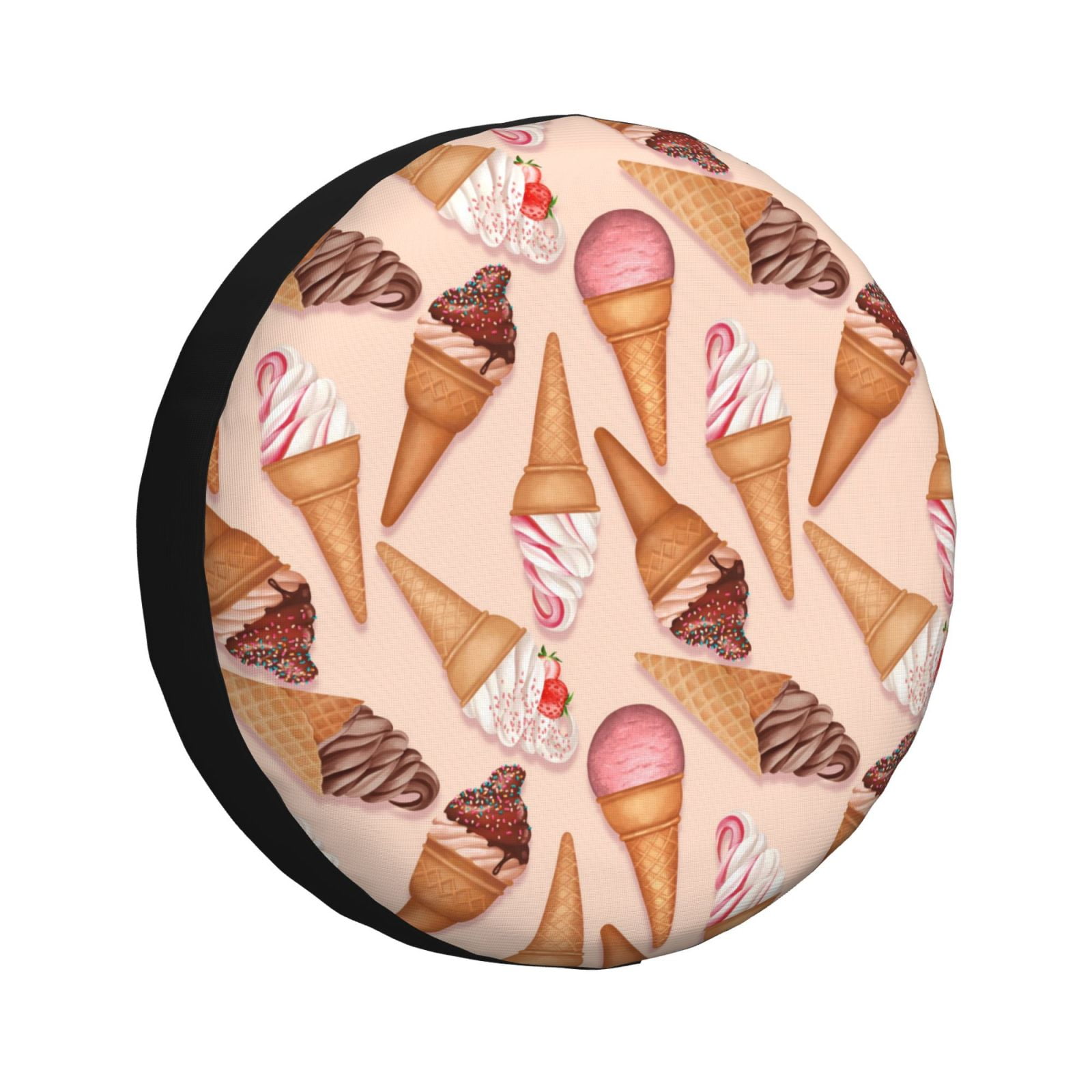 Rv Spare Tire Cover - Ice Cream No.J9012 Tire Covers for Trailers, Adjustable Camper Spare Tire ...
