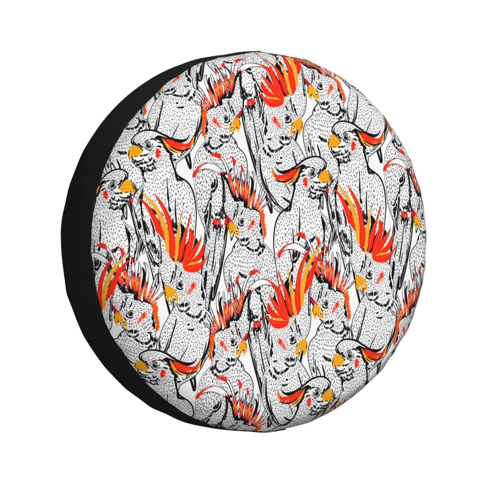 Rv Spare Tire Cover, Minimalist Cute Cockatoo Orange Adjustable Camper ...