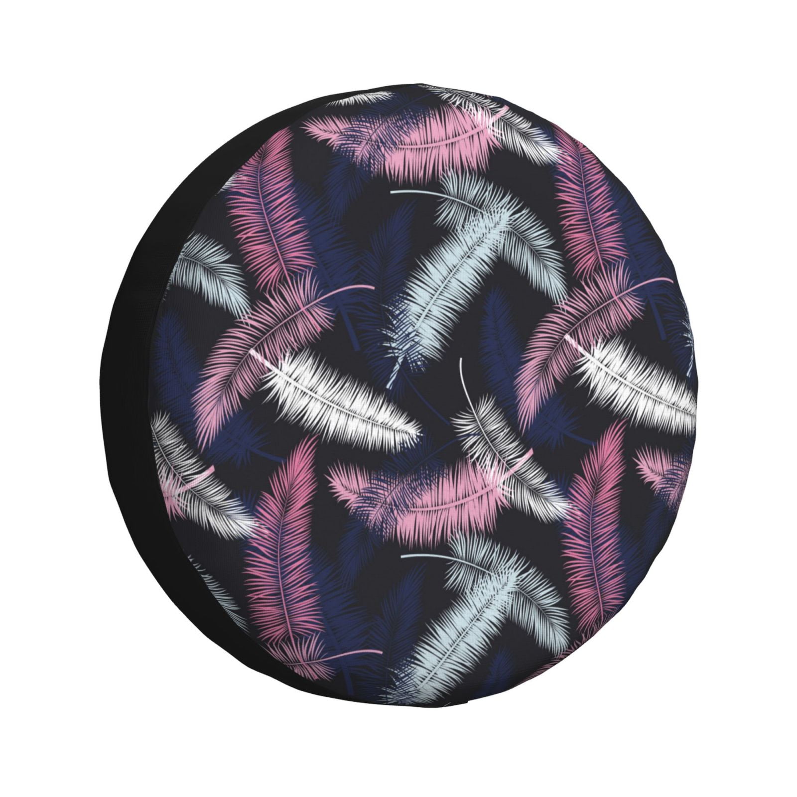 Rv Spare Tire Cover - pink white feathers Tire Covers for Trailers ...
