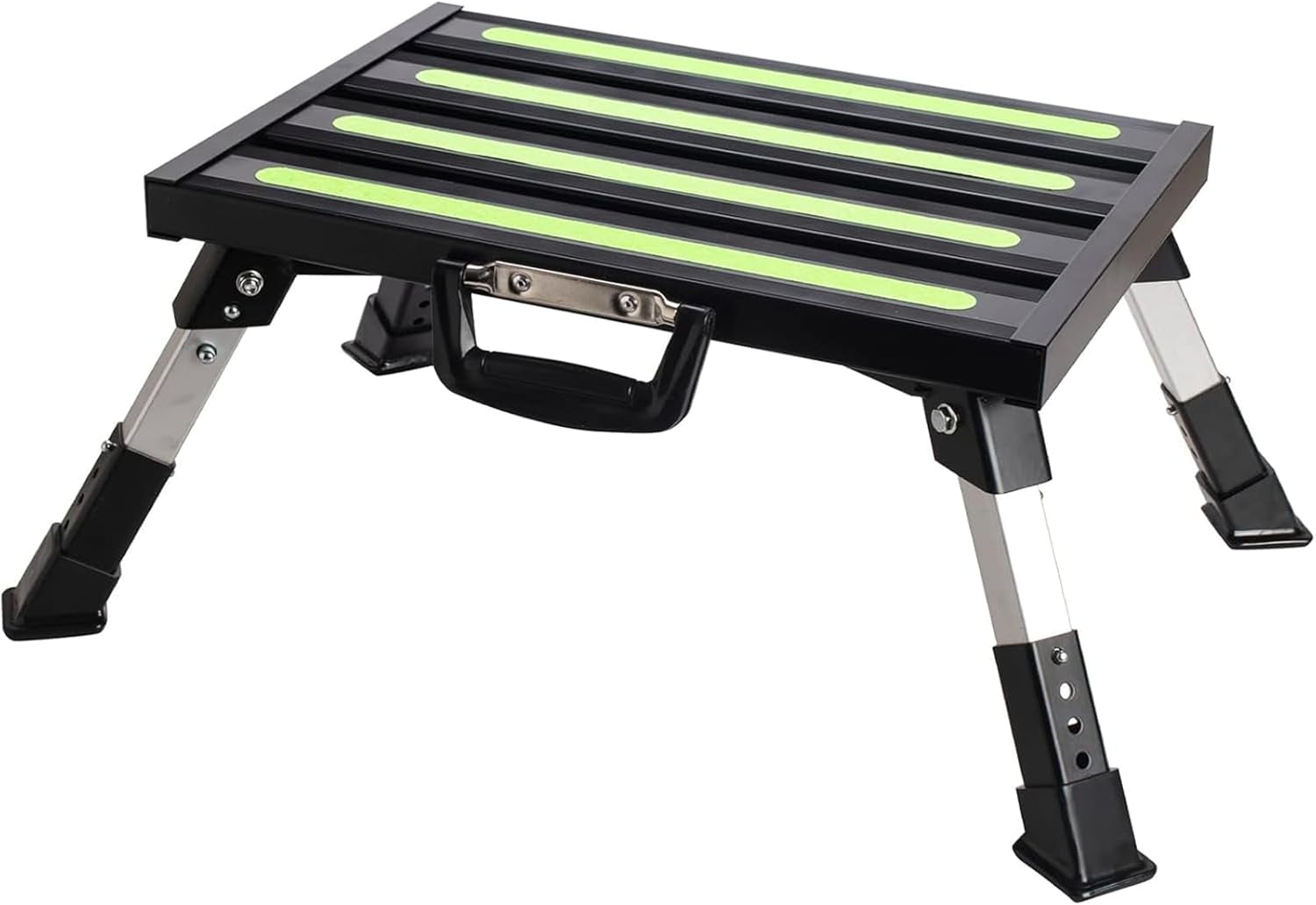 Rv Steps, 4-Level Adjustable Height Folding Camper Steps Non-Slip ...