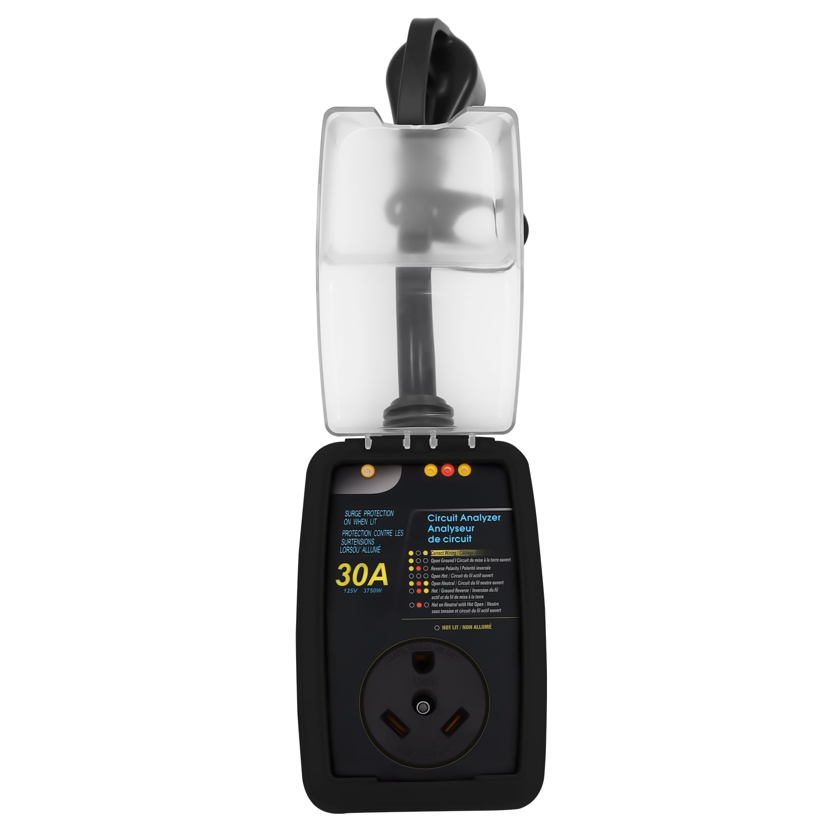 RV 30 Amp Surge Protector, Waterproof Cover, Smart Circuit Analyzer ...