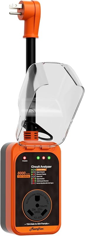 Rv Surge Protector, 30 amp Rv Circuit Analyzer, 10000 Joules Surge ...