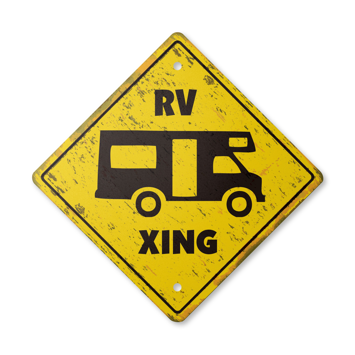 Rv Vintage Crossing Sign Zone Xing | Indoor/Outdoor Plastic | 17" Tall ...