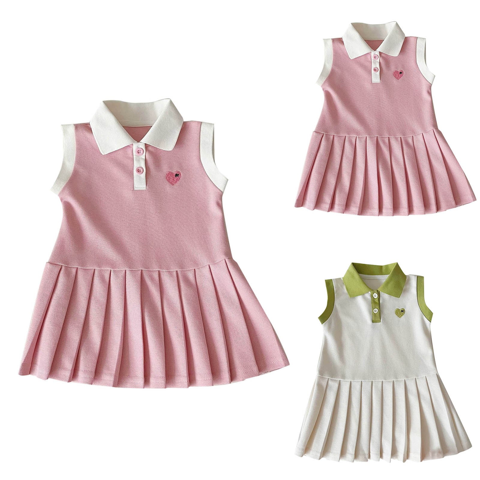 Rvasteizo Girls Fashion Dress Lapel Elegant Sleeveless Casual Dress for ...