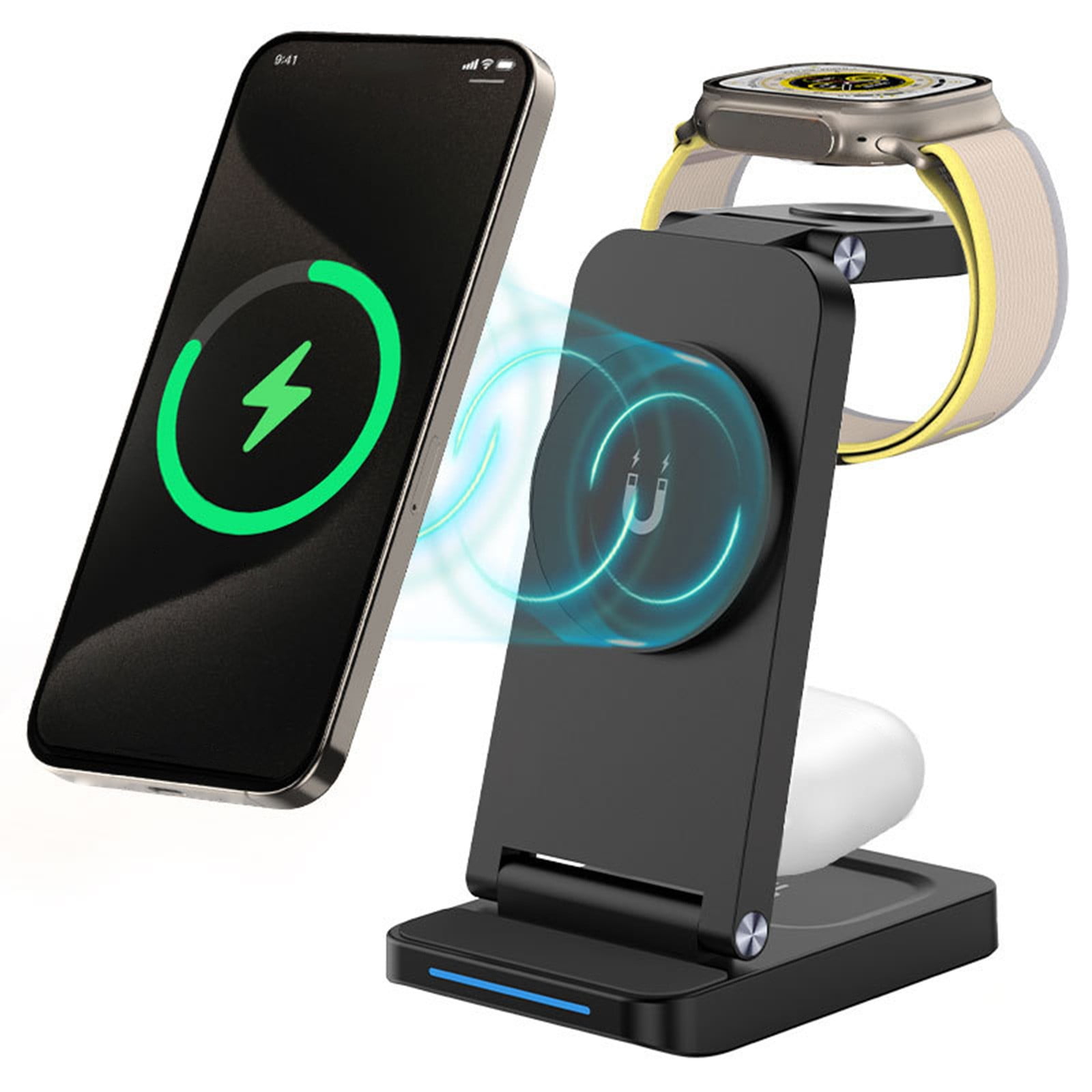 Rvasteizo Mobile Phone Watch 3-in-1 Magnetic Wireless Charging Two-way ...