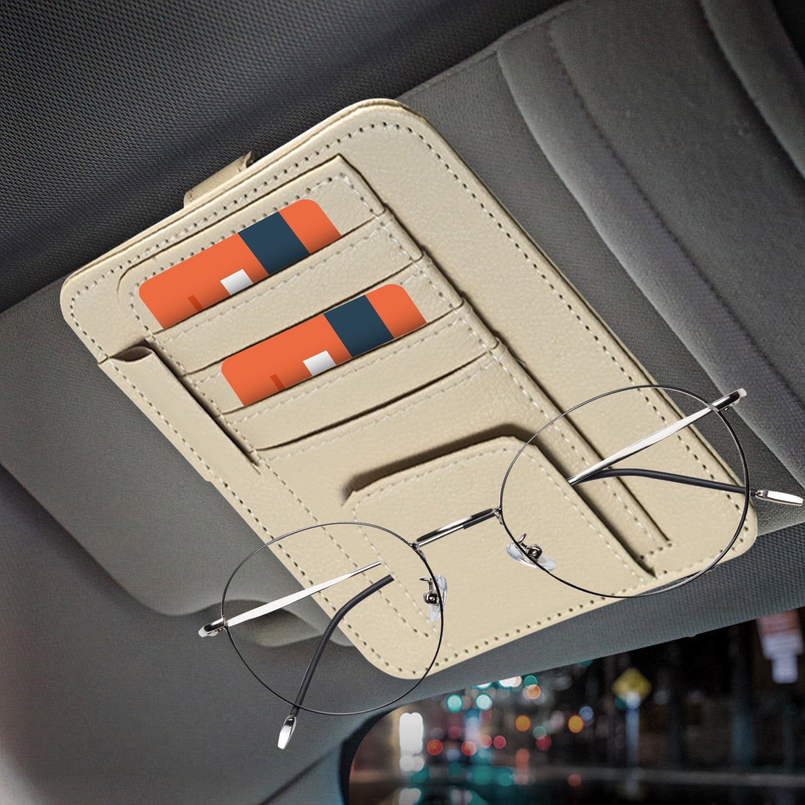 Rvasteizo Organization And Storage, Leather Car Sunglass Holder, Magnet ...