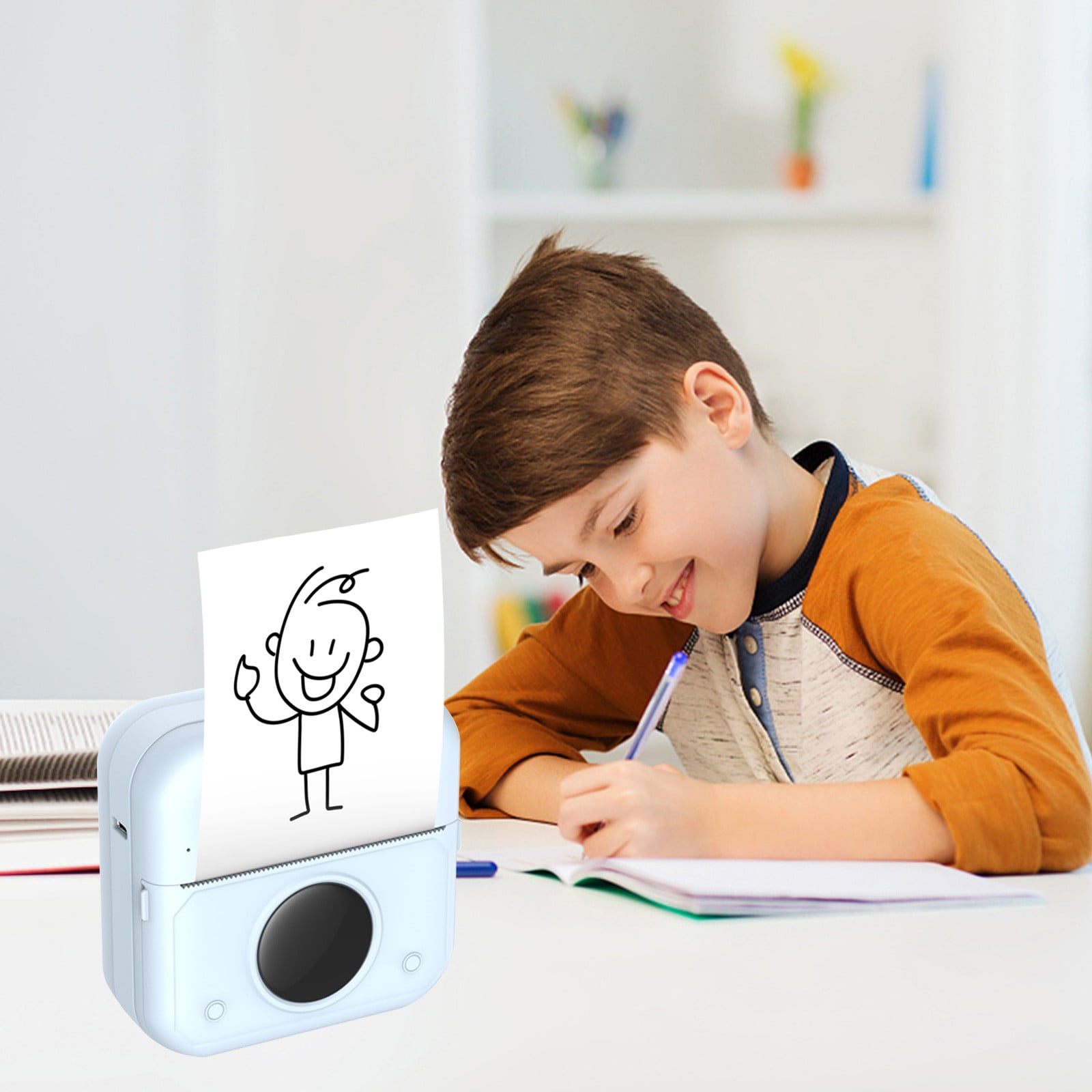 Rvasteizo Student Mini Convenient Printers Thermal Printing Wireless ...