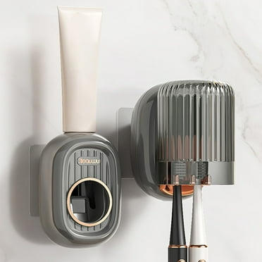 RKZDSR Wall-mounted Toothbrush Holder with Mouthwash Cup and Automatic ...