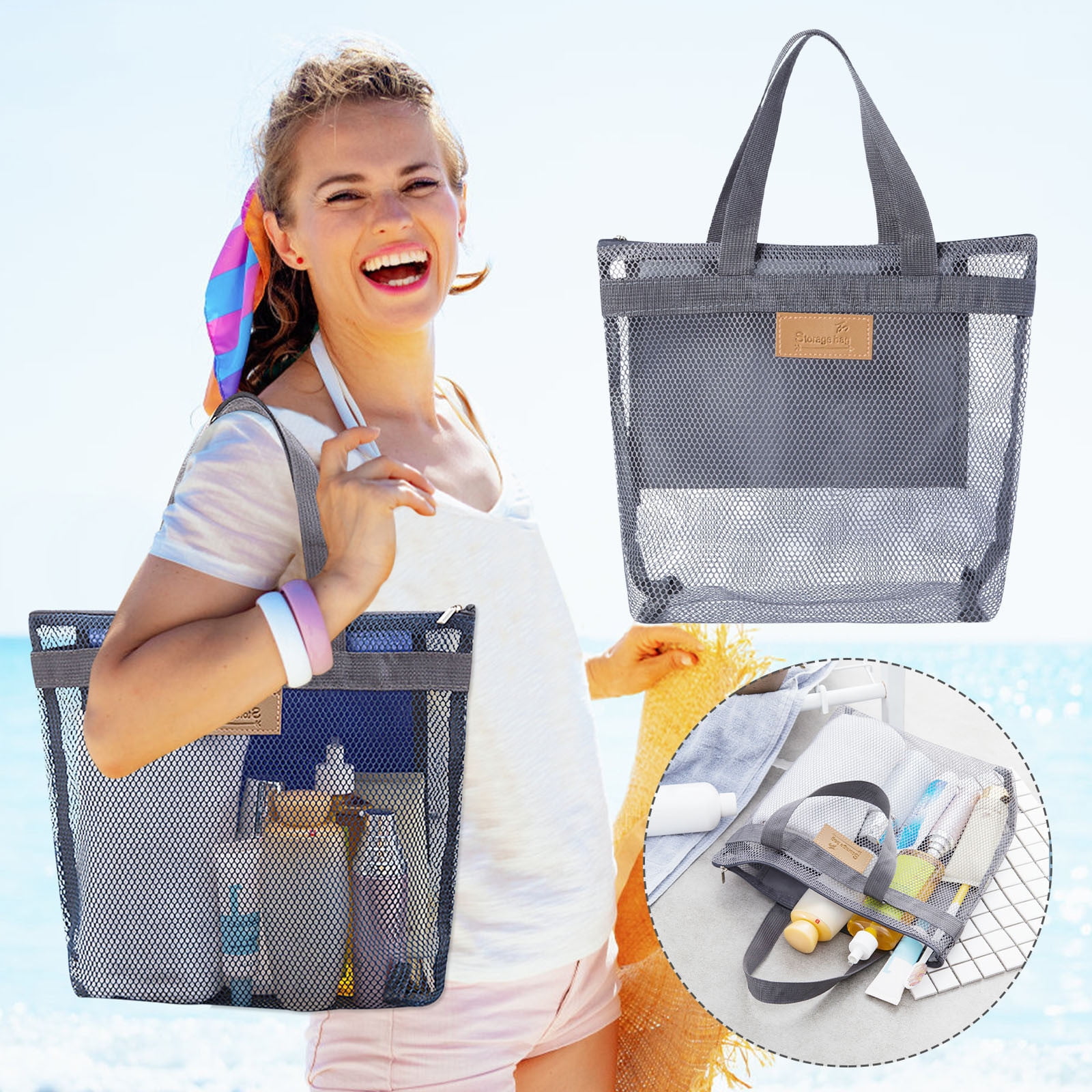 Rvasteizo Travel Beach Bag Storage Bag Portable Outdoor Wash Swimming ...