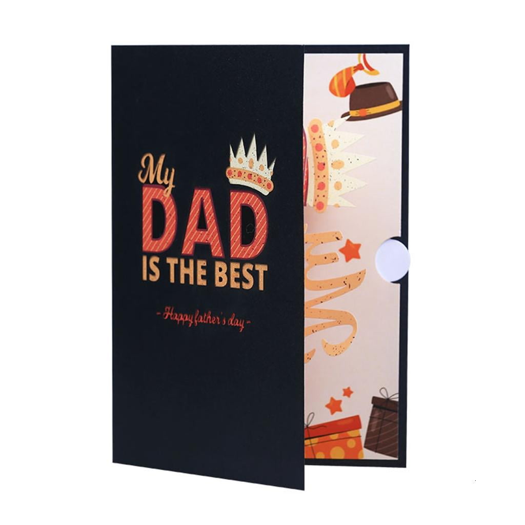 Rvaymup Beautiful 3D Greetings Card Father Day Blessing Card Unique ...