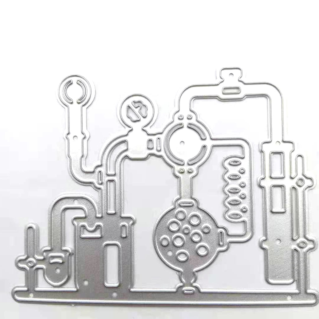 CIYISON Metal Cutting Die Stencils Chemical Test Tube Set Decorative ...