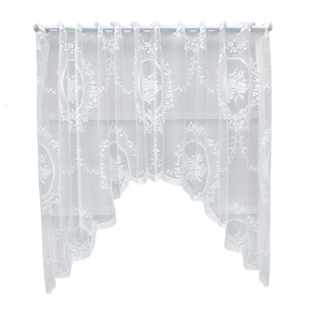 Rvaymup Modern Lace Window Curtains Window Drape Coverings for Privacy ...