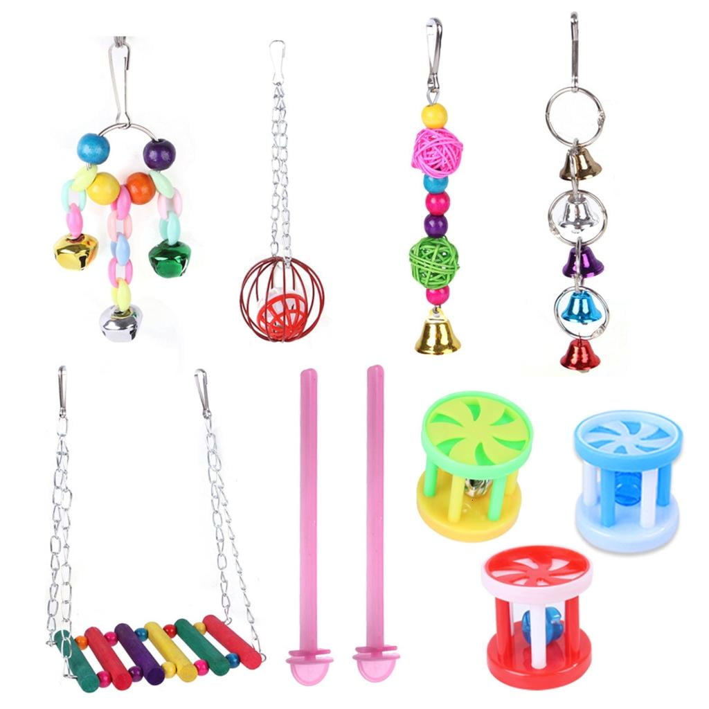 Rvaymup Parrot Toy Kit Bird Cage Toy For Parrots Bird Toy Accessories ...