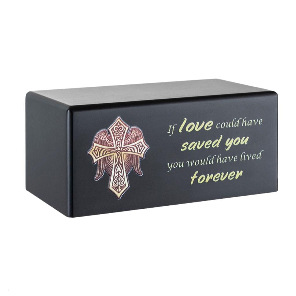 Rvaymup Pet Cremation Box with Memorial Word Small Animal Ashes Box ...