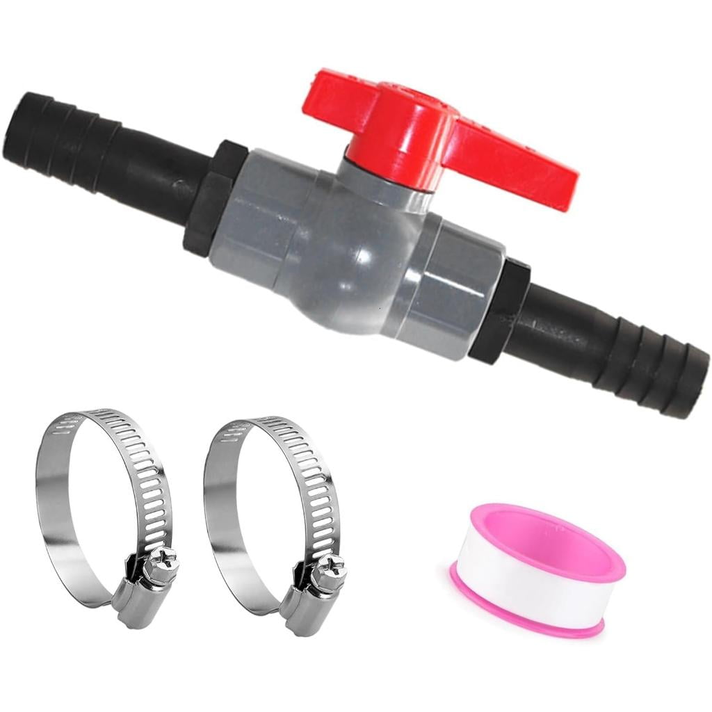 Rvaymup Water Flowing PVC Ball Valves 40mm Thread 32mm Barbed Hose ...